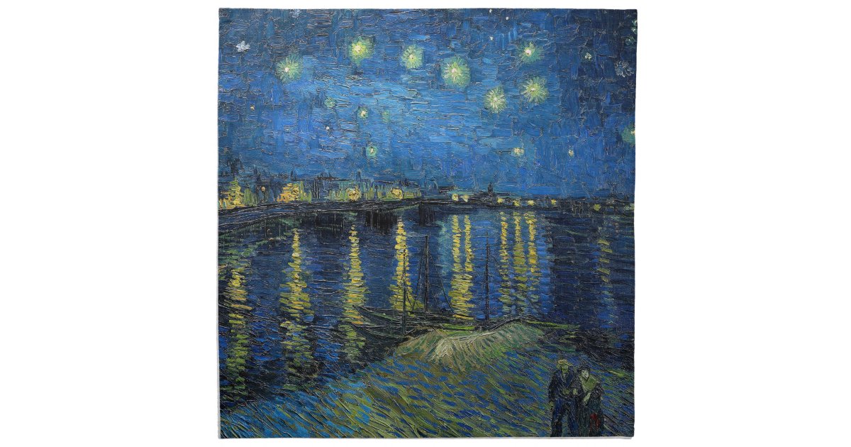 Vincent van Gogh - Starry Night Over the Rhone Cloth Napkin | Zazzle