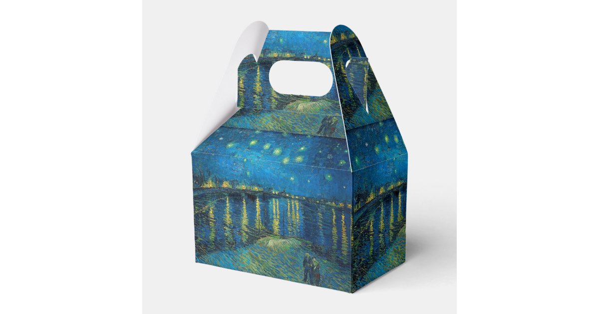 Vincent Van Gogh Starry Night Over the Rhone Favor Boxes | Zazzle