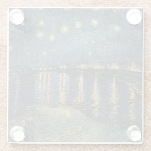 Vincent van Gogh | Starry Night Over the Rhone Glass Coaster | Zazzle