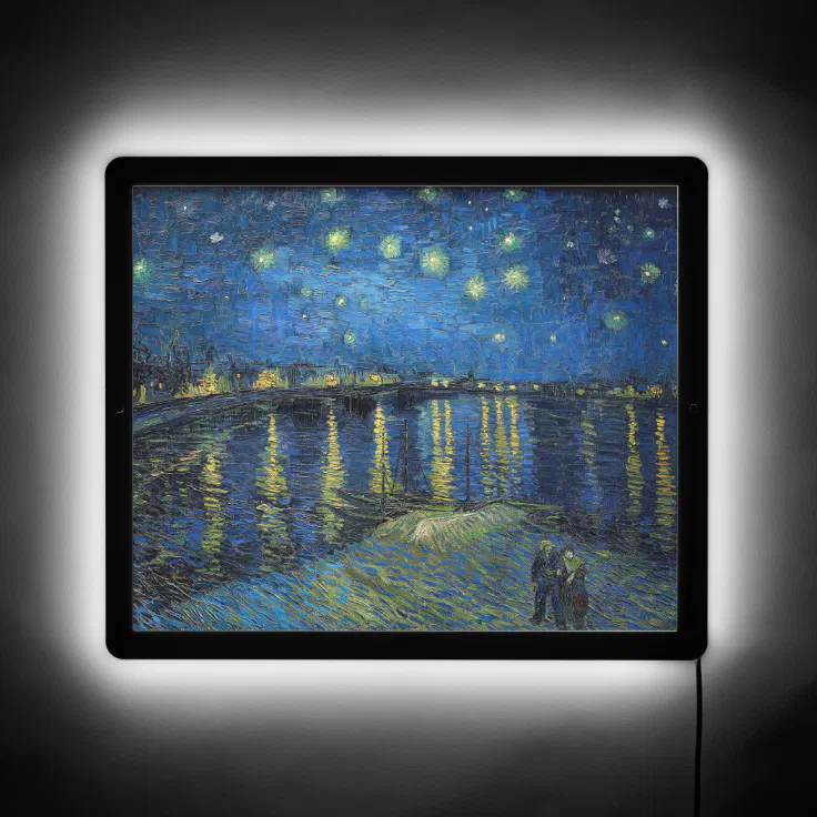 Vincent Van Gogh - Starry Night Over the Rhone LED Sign | Zazzle