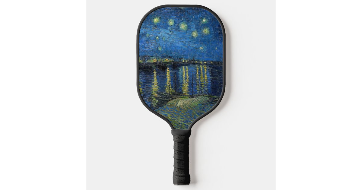 Vincent van Gogh - Starry Night Over the Rhone Pickleball Paddle | Zazzle