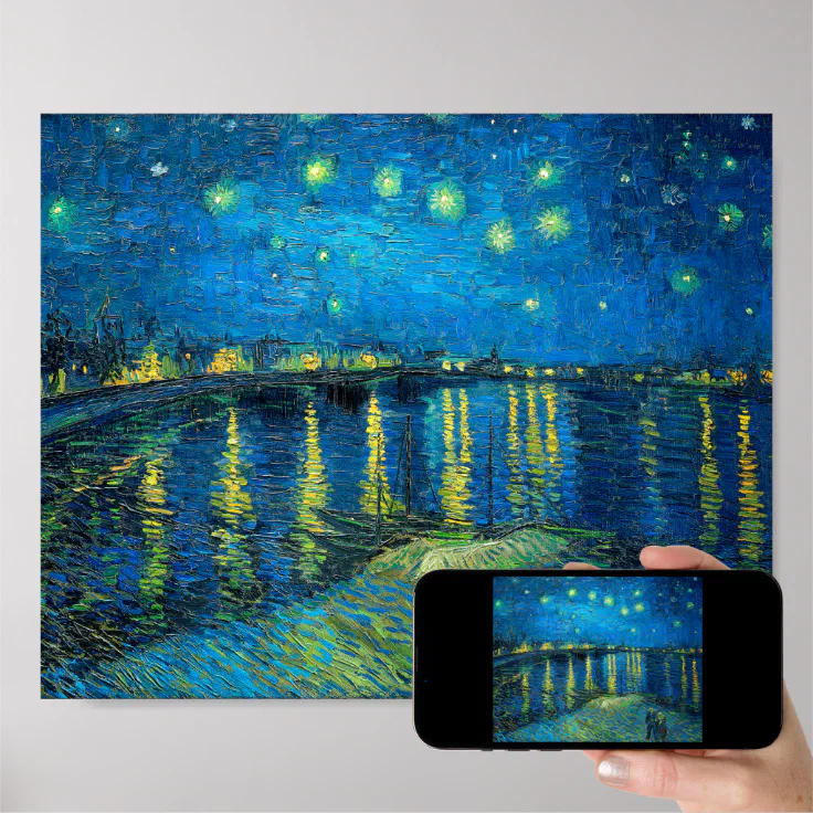 Vincent Van Gogh Starry Night Over The Rhone Poster | Zazzle