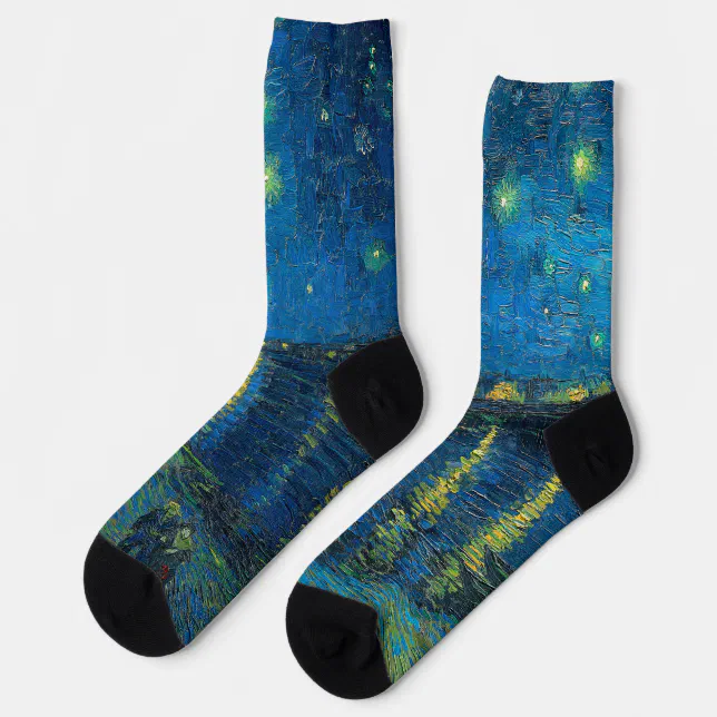 Vincent Van Gogh Starry Night Over the Rhone Socks | Zazzle