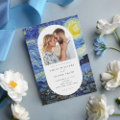 Vincent Van Gogh Starry Night Photo Wedding Invitation | Zazzle