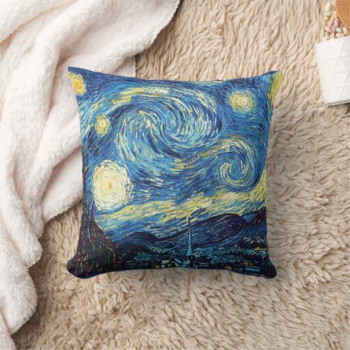 Vincent Van Gogh Starry Night Pillow | Zazzle