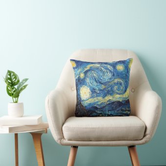 Vincent Van Gogh Starry Night Pillow | Zazzle