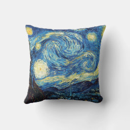 Vincent Van Gogh Starry Night Pillow | Zazzle