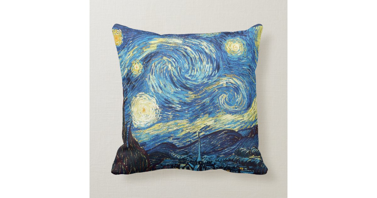 Vincent Van Gogh Starry Night Pillow | Zazzle.com