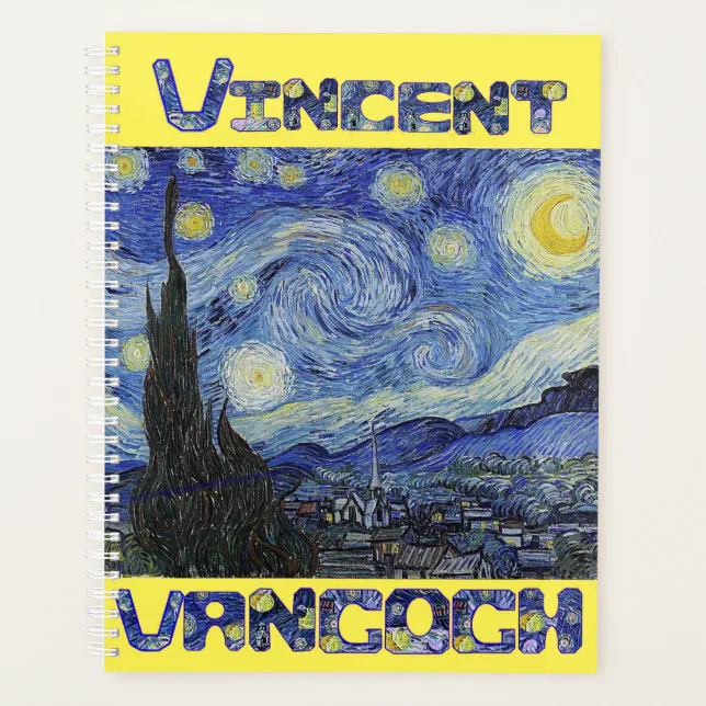 Vincent Van Gogh Starry Night Planner | Zazzle