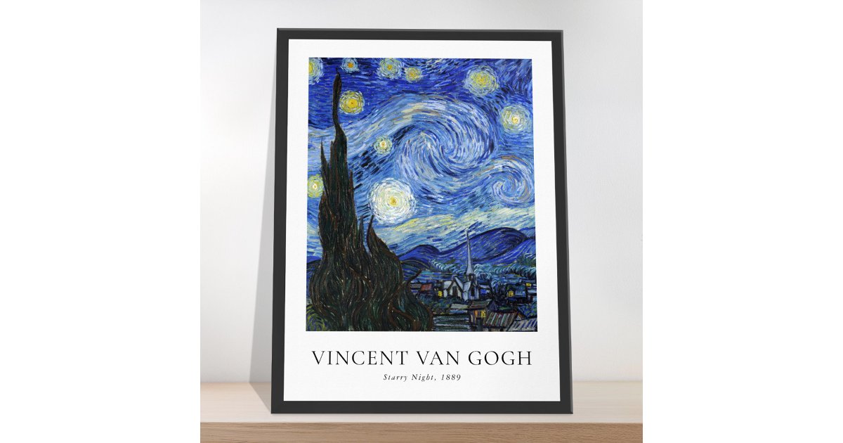 Vincent Van Gogh Starry Night Poster | Zazzle