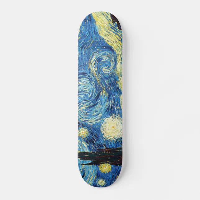 Vincent Van Gogh - Starry Night Skateboard Deck | Zazzle