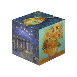 Vincent Van Gogh Starry Night Vintage Fine Art Cube | Zazzle