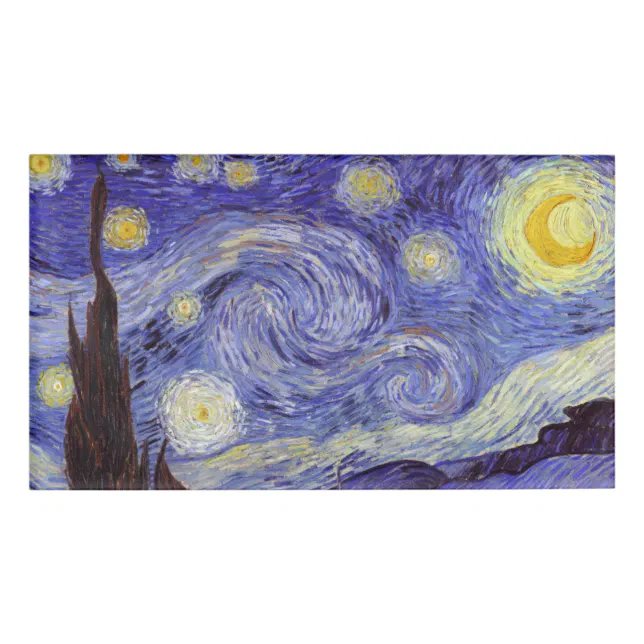 Vincent Van Gogh Starry Night Vintage Fine Art Name Tag | Zazzle
