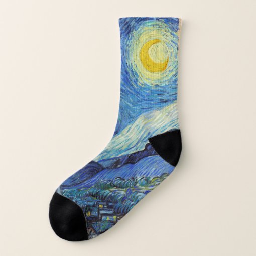 Vincent Van Gogh Starry Night Vintage Fine Art Socks | Zazzle