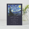 Vincent Van Gogh Starry Night Wedding Invitation | Zazzle