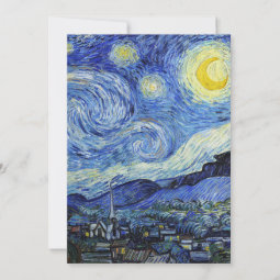 Vincent Van Gogh Starry Night Wedding Invitation | Zazzle