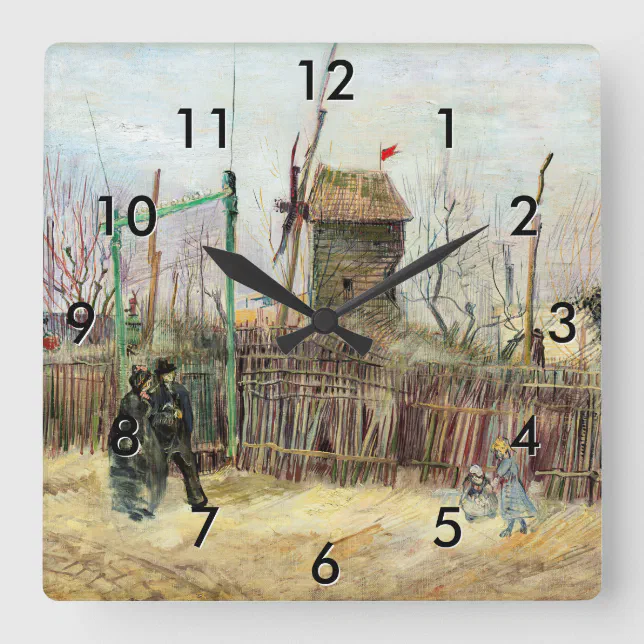Vincent van Gogh - Street Scene in Montmartre Square Wall Clock | Zazzle