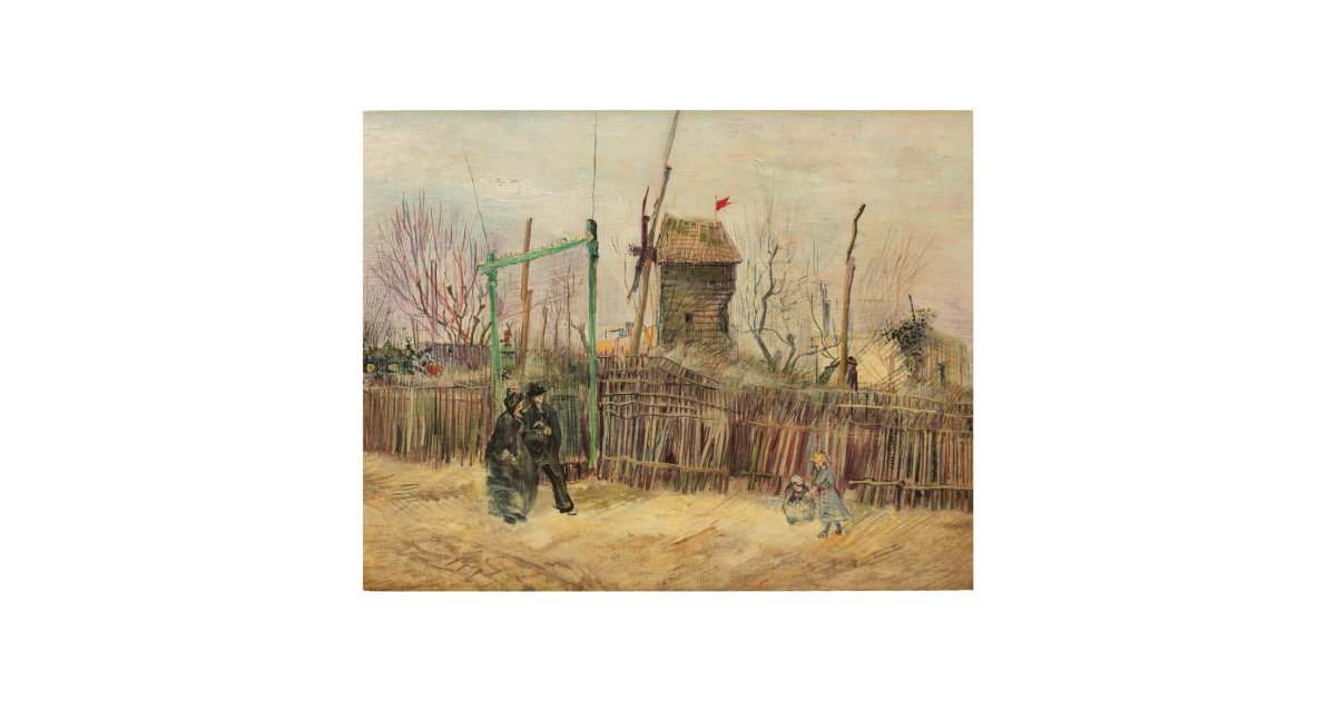 Vincent van Gogh - Street Scene in Montmartre Wood Wall Art | Zazzle