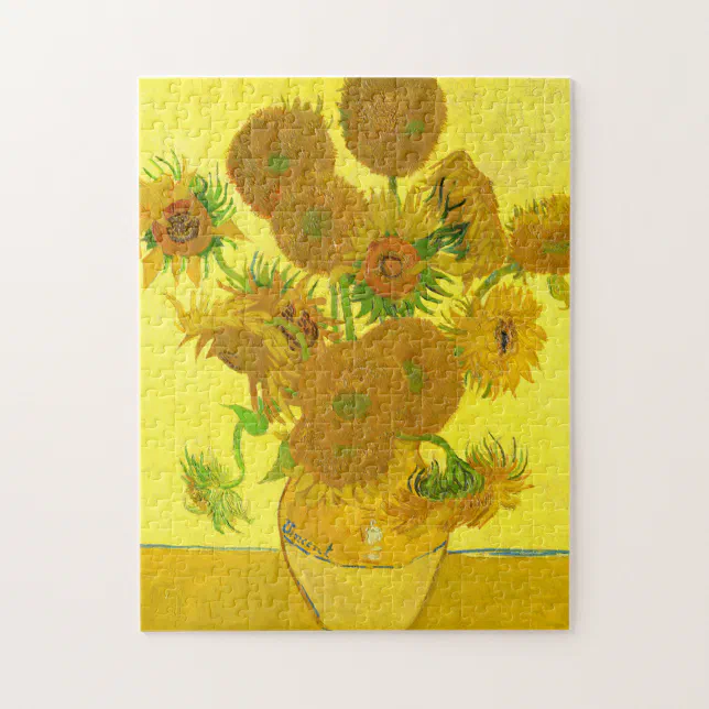 Vincent Van Gogh Sunflowers fine art for kids Jigsaw Puzzle | Zazzle