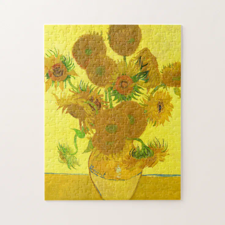 Vincent Van Gogh Sunflowers fine art for kids Jigsaw Puzzle | Zazzle
