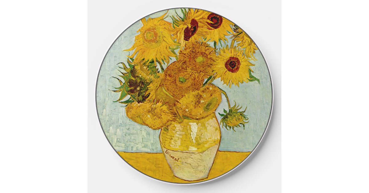 Vincent Van Gogh Sunflowers Wireless Charger | Zazzle
