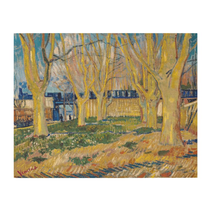 Vincent van Gogh - The Blue Train Wood Wall Art | Zazzle