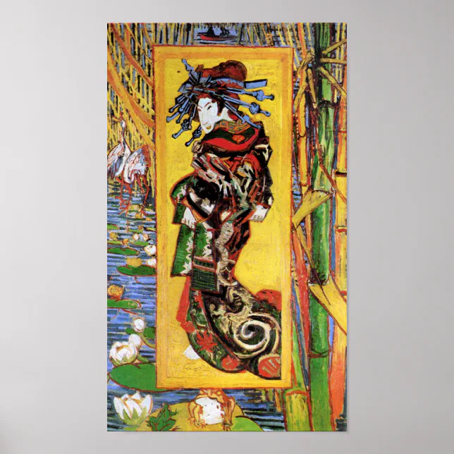 Vincent Van Gogh - The Courtesan - Japanese Geisha Poster | Zazzle