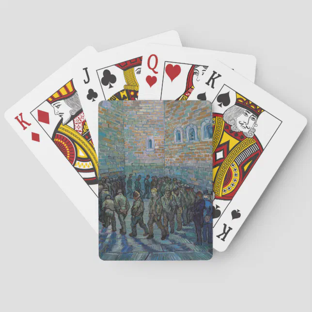 Vincent van Gogh - The Prison Courtyard Poker Cards | Zazzle