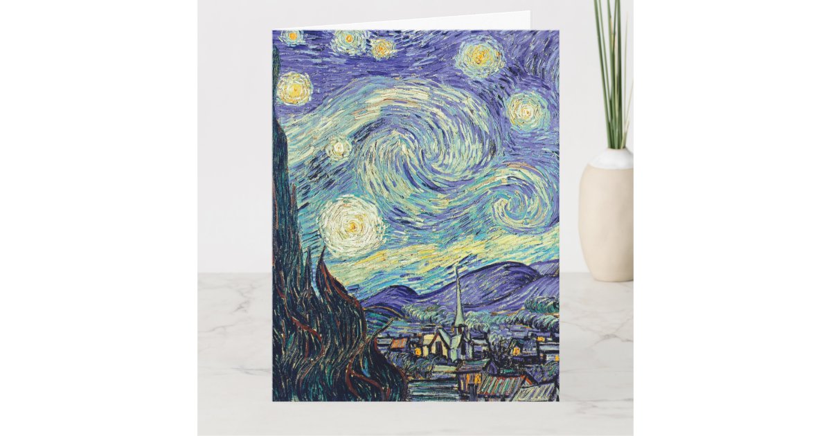 Vincent Van Gogh The Starry Night Card | Zazzle