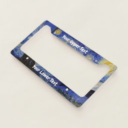 Vincent Van Gogh - The Starry night License Plate Frame | Zazzle