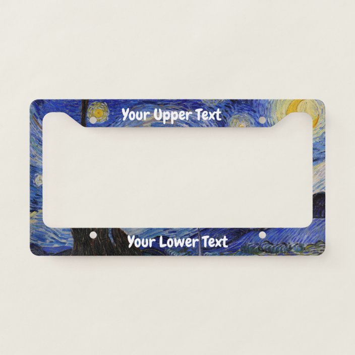 Vincent Van Gogh - The Starry night License Plate Frame | Zazzle.com