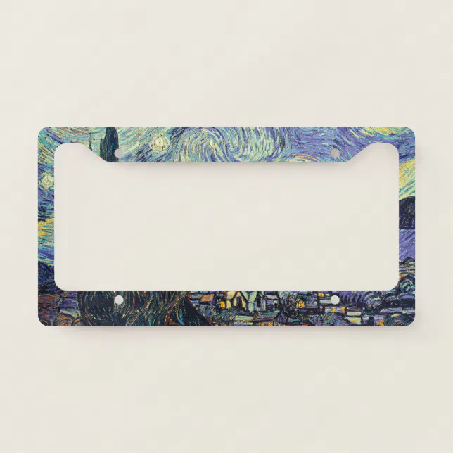 Vincent Van Gogh/ The Starry Night License Plate Frame | Zazzle