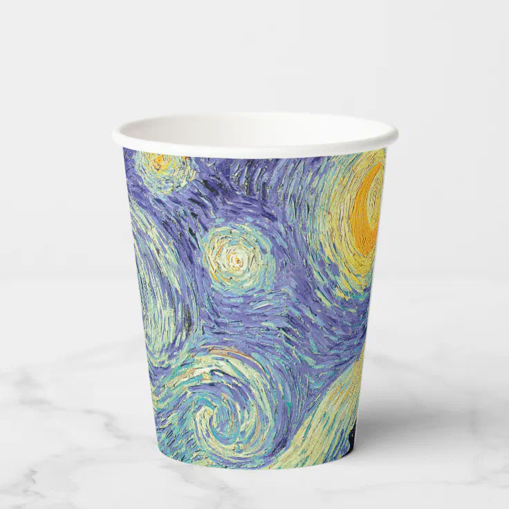 Vincent Van Gogh/ The Starry Night Paper Cups | Zazzle