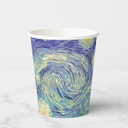 Vincent Van Gogh/ The Starry Night Paper Cups | Zazzle