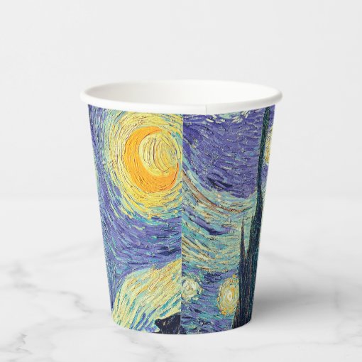 Vincent Van Gogh/ The Starry Night Paper Cups | Zazzle