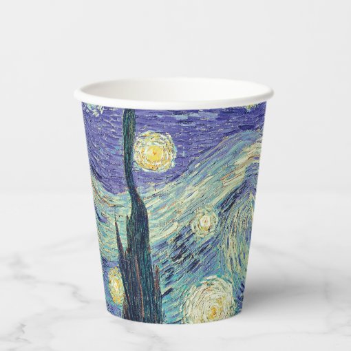 Vincent Van Gogh/ The Starry Night Paper Cups | Zazzle