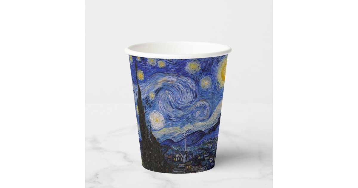 Vincent Van Gogh - The Starry night Paper Cups | Zazzle