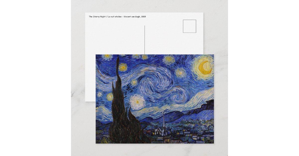 Vincent Van Gogh - The Starry night Postcard | Zazzle