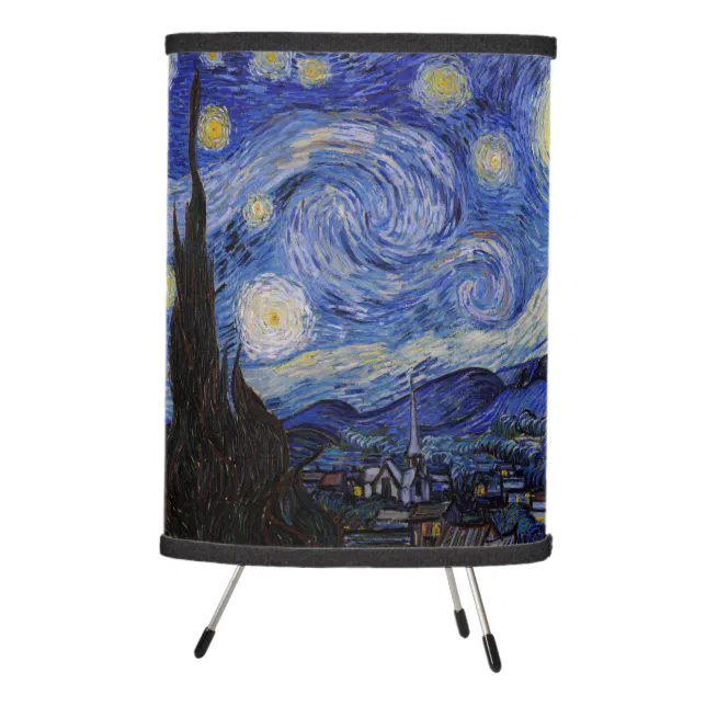 Vincent Van Gogh - The Starry night Tripod Lamp | Zazzle