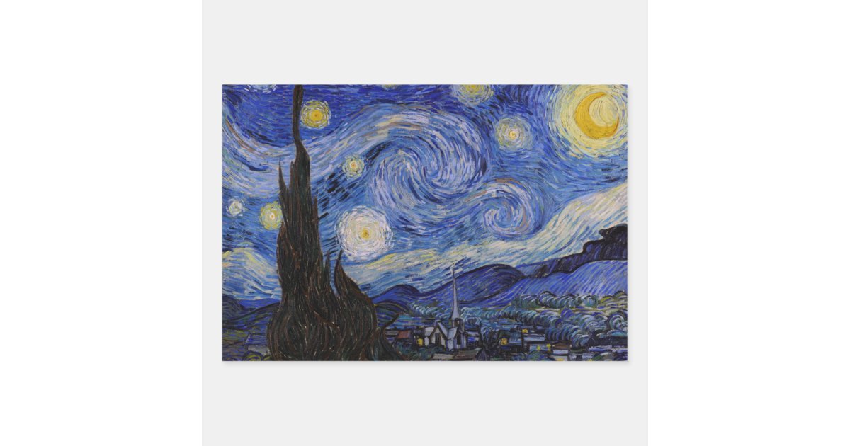 Vincent Van Gogh - The Starry night Wrapping Paper Sheets | Zazzle