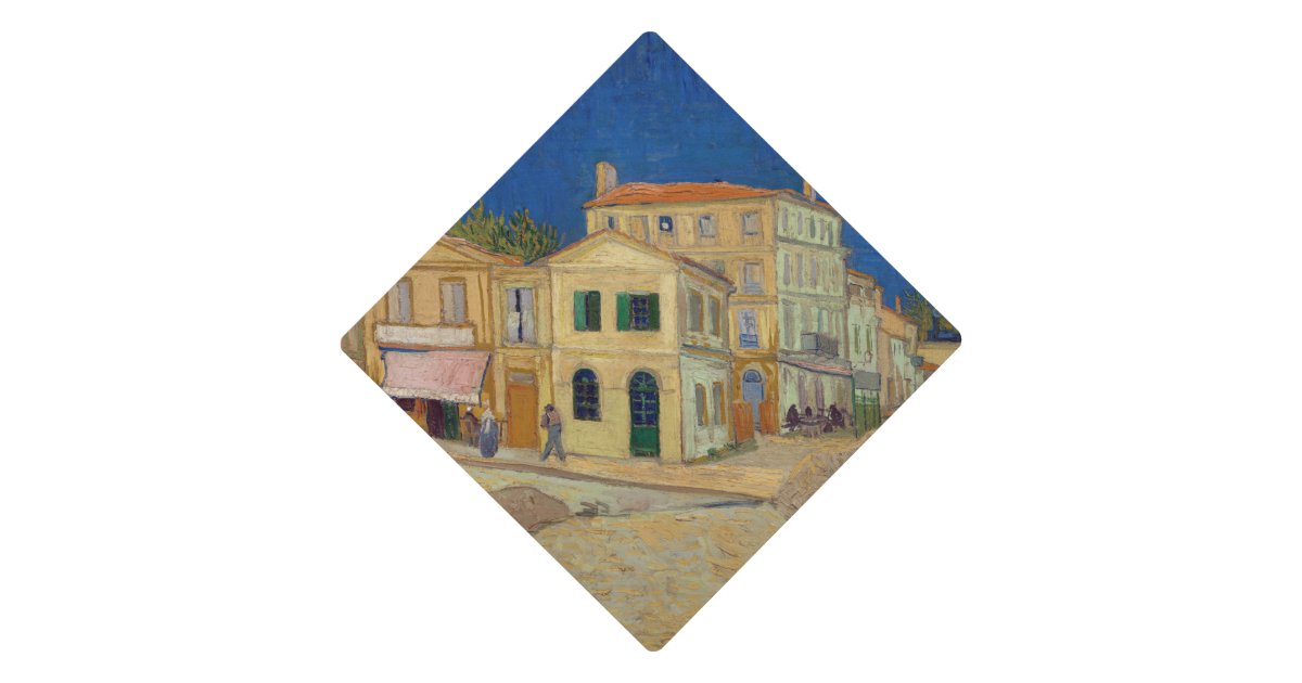 Vincent van Gogh - The Yellow House / The Street Graduation Cap Topper ...