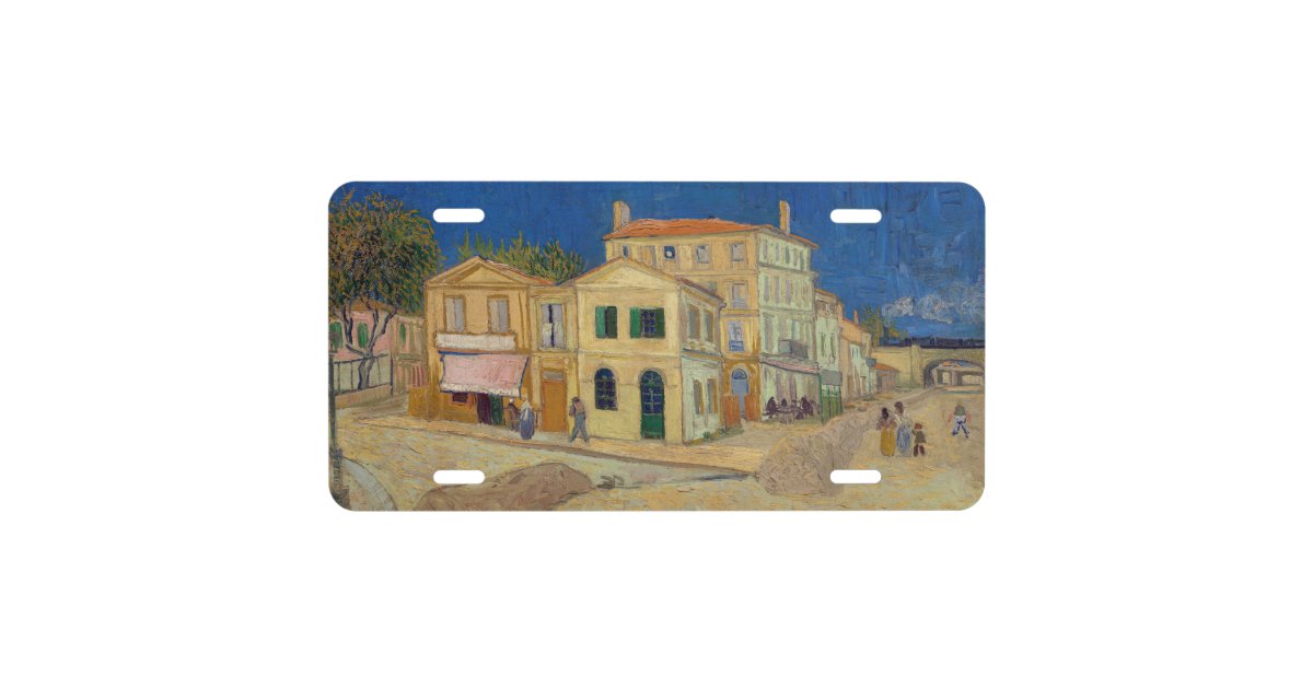 Vincent van Gogh - The Yellow House / The Street License Plate | Zazzle