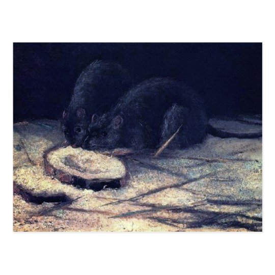 Vincent Van Gogh - Two Rats - Rat Lover Fine Art Postcard | Zazzle.com