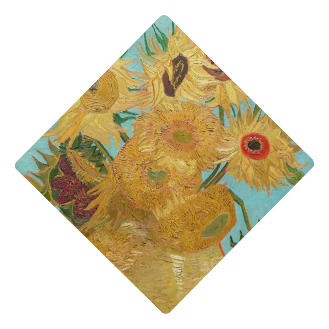 Vincent Van Gogh - Vase with Twelve Sunflowers Graduation Cap Topper ...