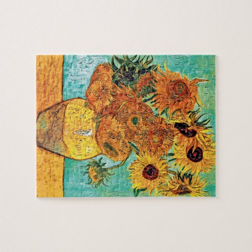 Vincent Van Gogh - Vase With Twelve Sunflowers Jigsaw Puzzle | Zazzle