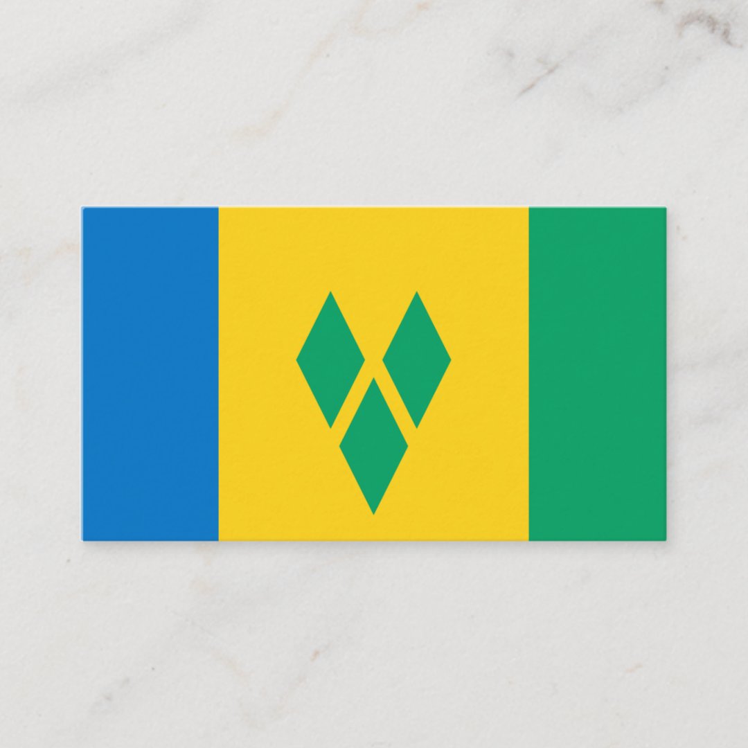 Vincy Flag, Flag of Saint Vincent & the Grenadines Business Card | Zazzle