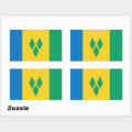 Vincy Flag, Flag of Saint Vincent & the Grenadines Rectangular Sticker ...