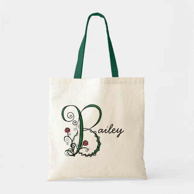 'Vine Letter B' Bag | Zazzle