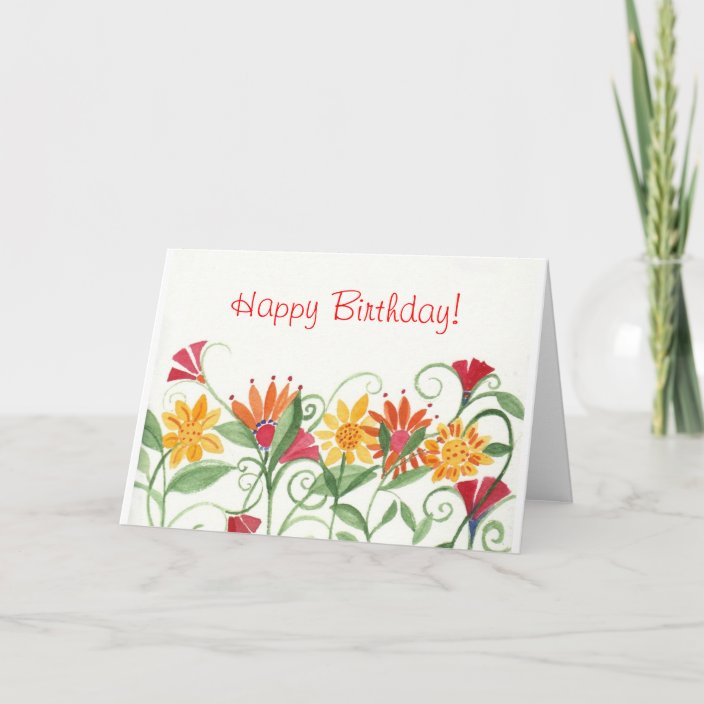 Vines Happy Birthday Card | Zazzle.com