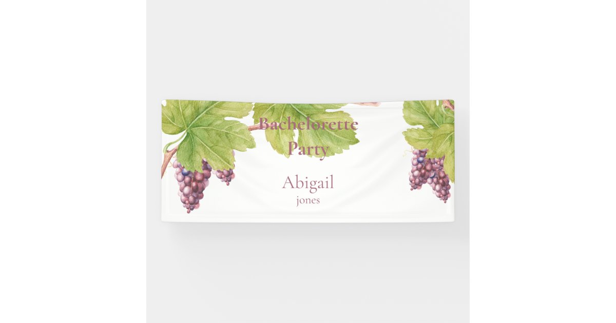 Vineyard Destination Bachelorette Party Banner | Zazzle
